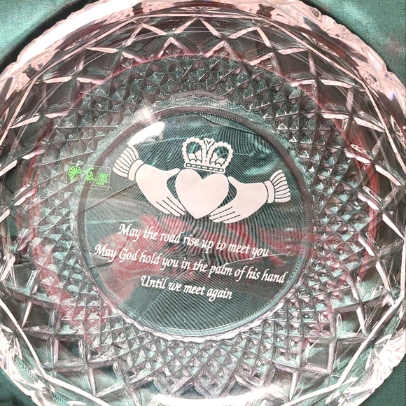 Vintage | Accents | Crystal Etched Galway Ireland Plate With Irish ...